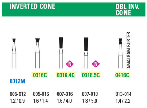 #Neon Diamond Inverted Cone 1PK - Angel Dental Supply 🦷